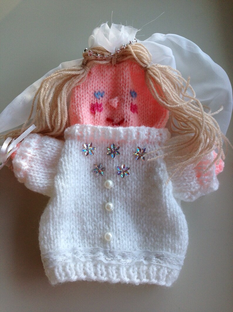 Handpoppen knitted puppet custom puppets bruid handpop - Etsy Nederland