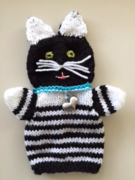 Custom puppet cat hand puppet knitted cat puppets puppet | Etsy