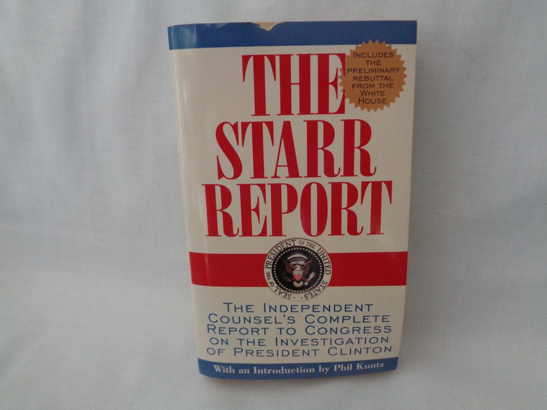 Vintage 1998 the Starr Report Book With Introduction by Phil Kuntz - Etsy