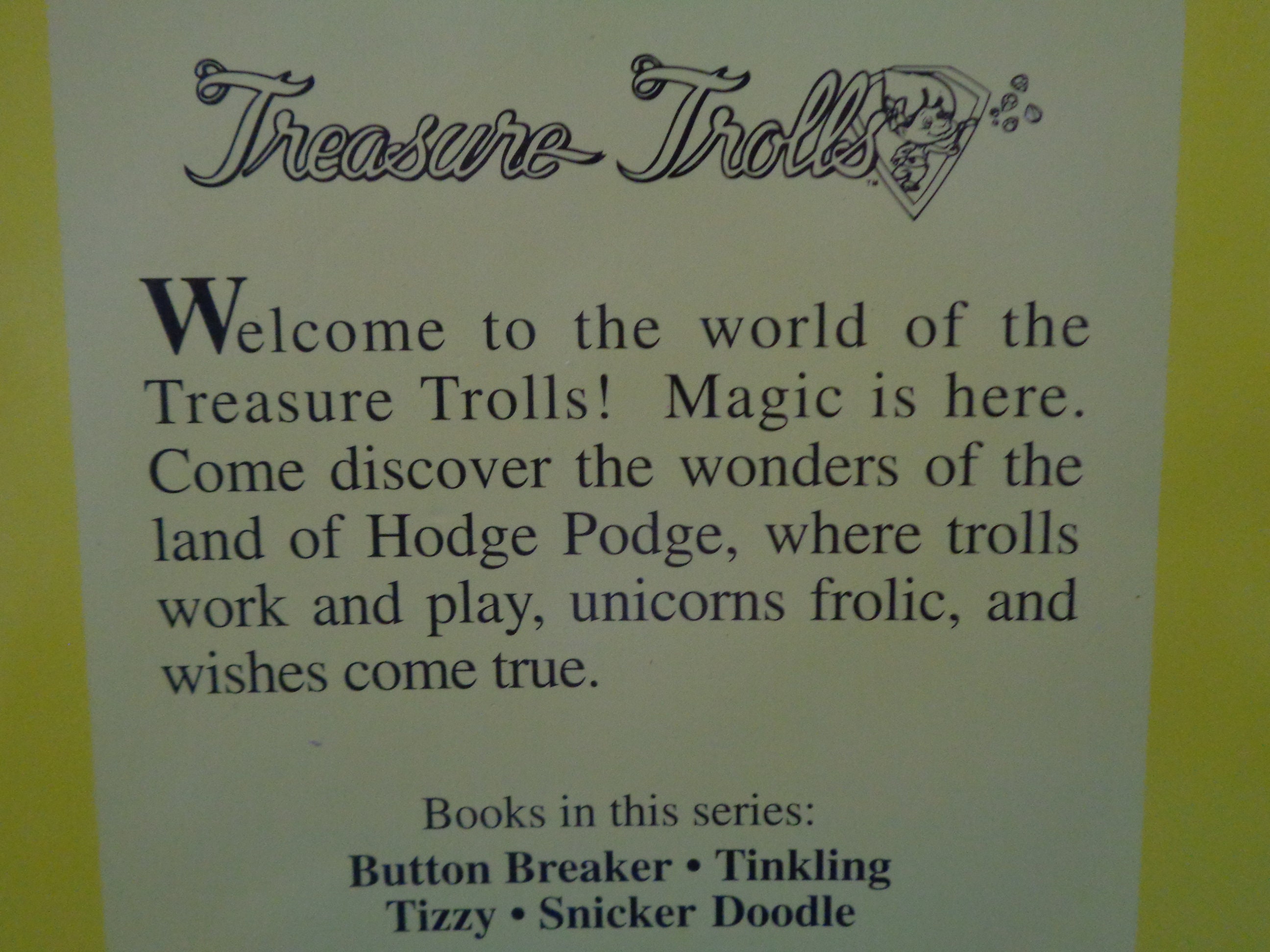 Vintage 1992 Tizzy a Treasure Troll Tale Book by Stephen Cosgrove - Etsy
