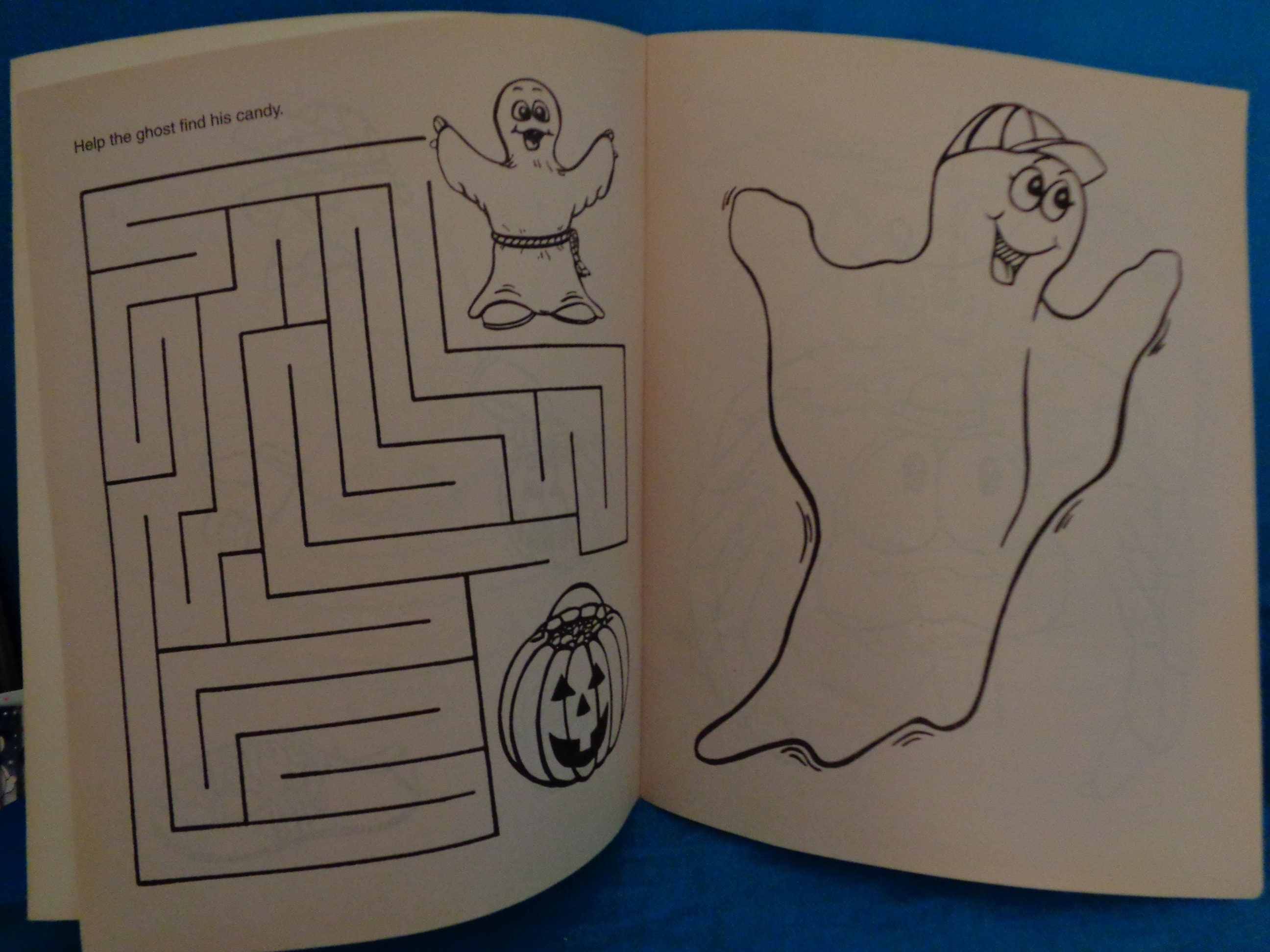 1994 Super Spooky Halloween Coloring & Activity Book Unused - Etsy