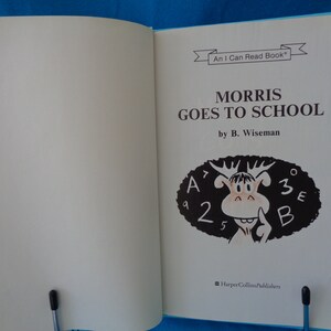 Vintage 1996 Morris Goes to School an I Can Read Book by B. Wiseman - Etsy