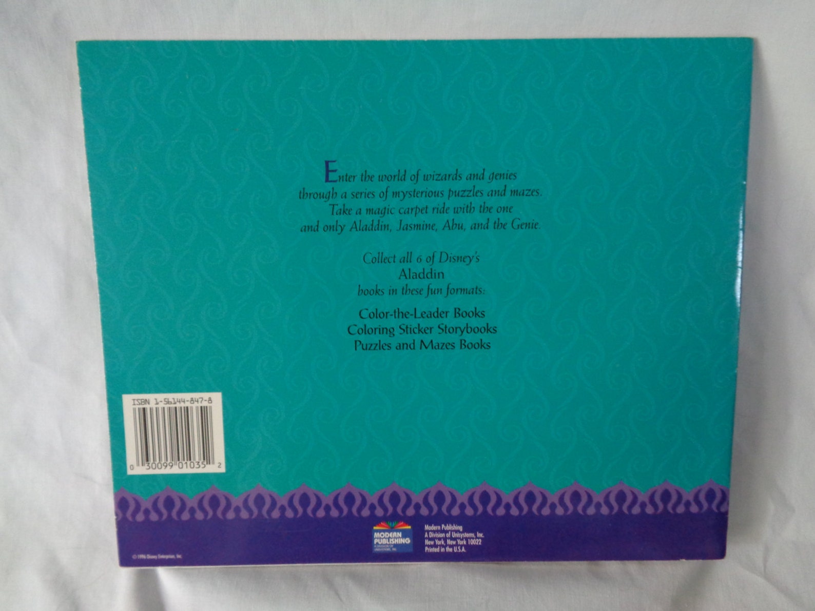 Vintage 1996 Disney's Aladdin Magical Puzzles and Mazes Book Unused - Etsy