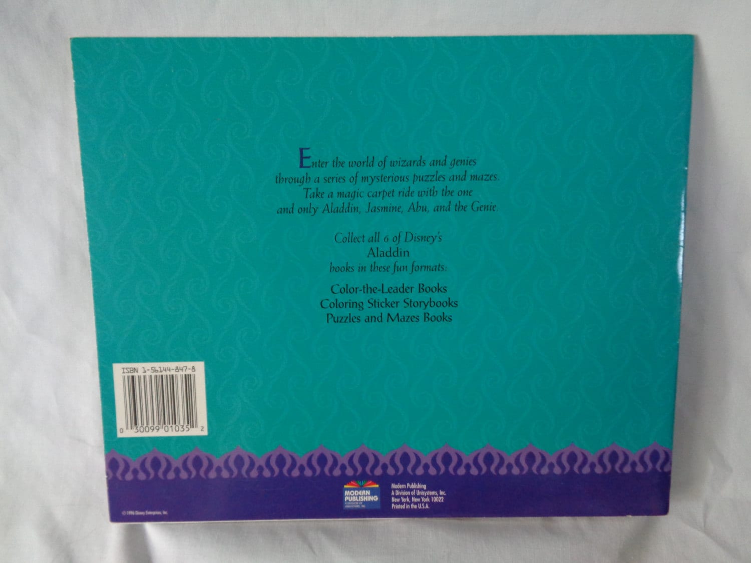 Vintage 1996 Disney's Aladdin Magical Puzzles and Mazes Book Unused - Etsy