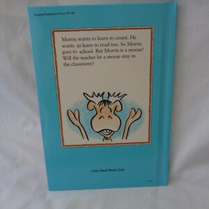 Vintage 1996 Morris Goes to School an I Can Read Book by B. Wiseman - Etsy