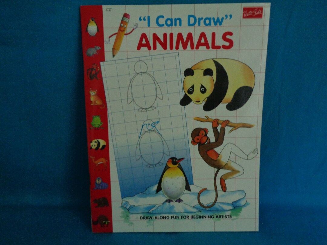 1994 I Can Draw Animals Draw-along Fun for Beginning Artists - Unused ...