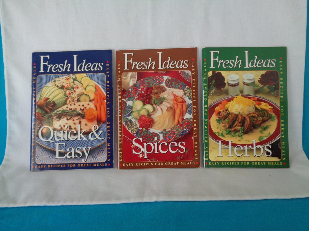Vintage 1997 Set of 3 Fresh Ideas Cookbooks: Quick and Easy, Herbs, and ...