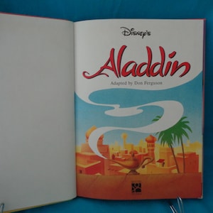 Vintage 1993 Disney's Aladdin Book Adapted by Don Ferguson - Etsy