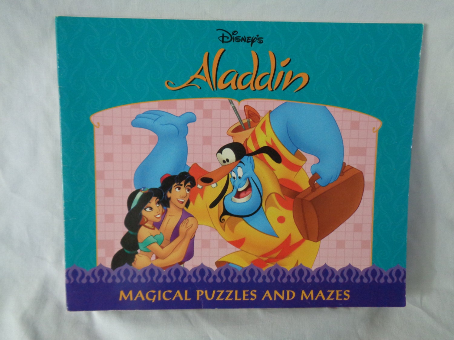 Vintage 1996 Disney's Aladdin Magical Puzzles and Mazes Book Unused - Etsy