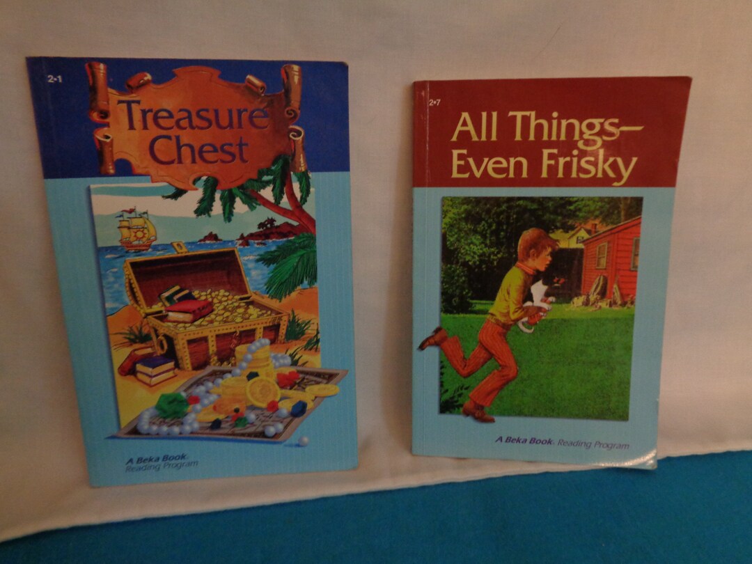 Vintage A Beka Book Treasure Chest and All Things - Even Frisky Reading ...