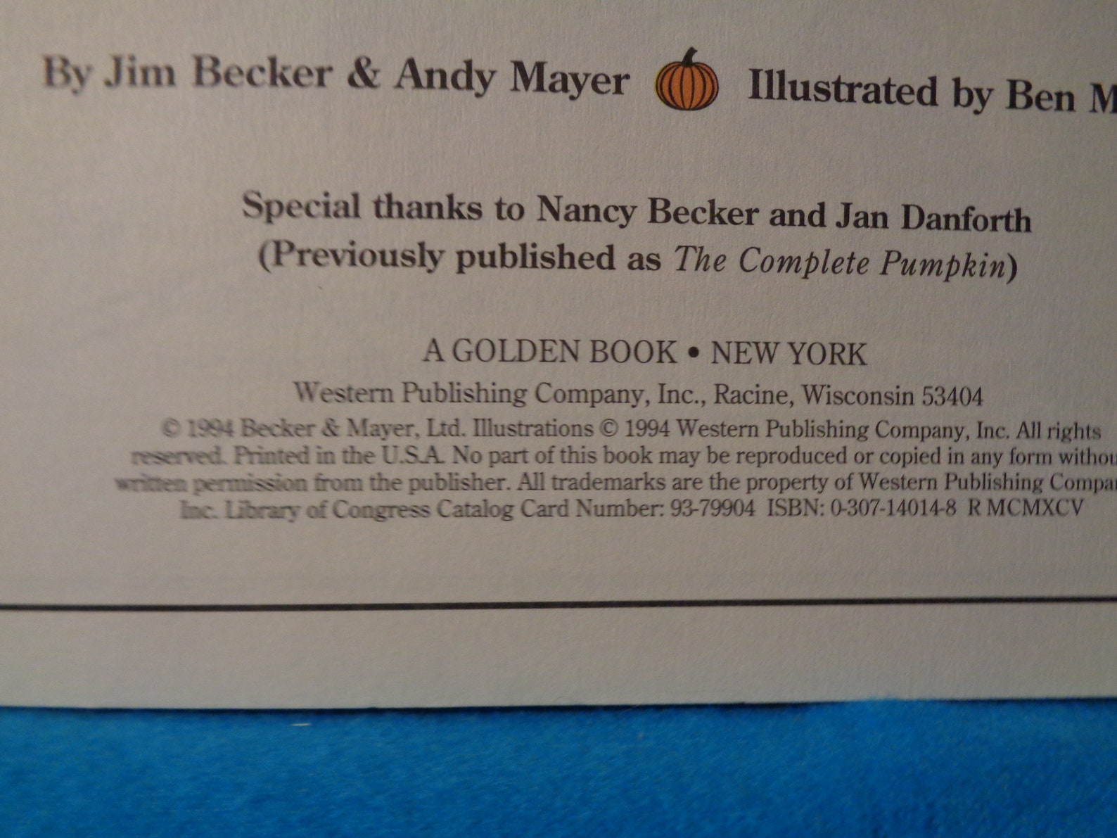 Vintage 1994 the Pumpkin Book by Jim Becker and Andy Mayer - Etsy