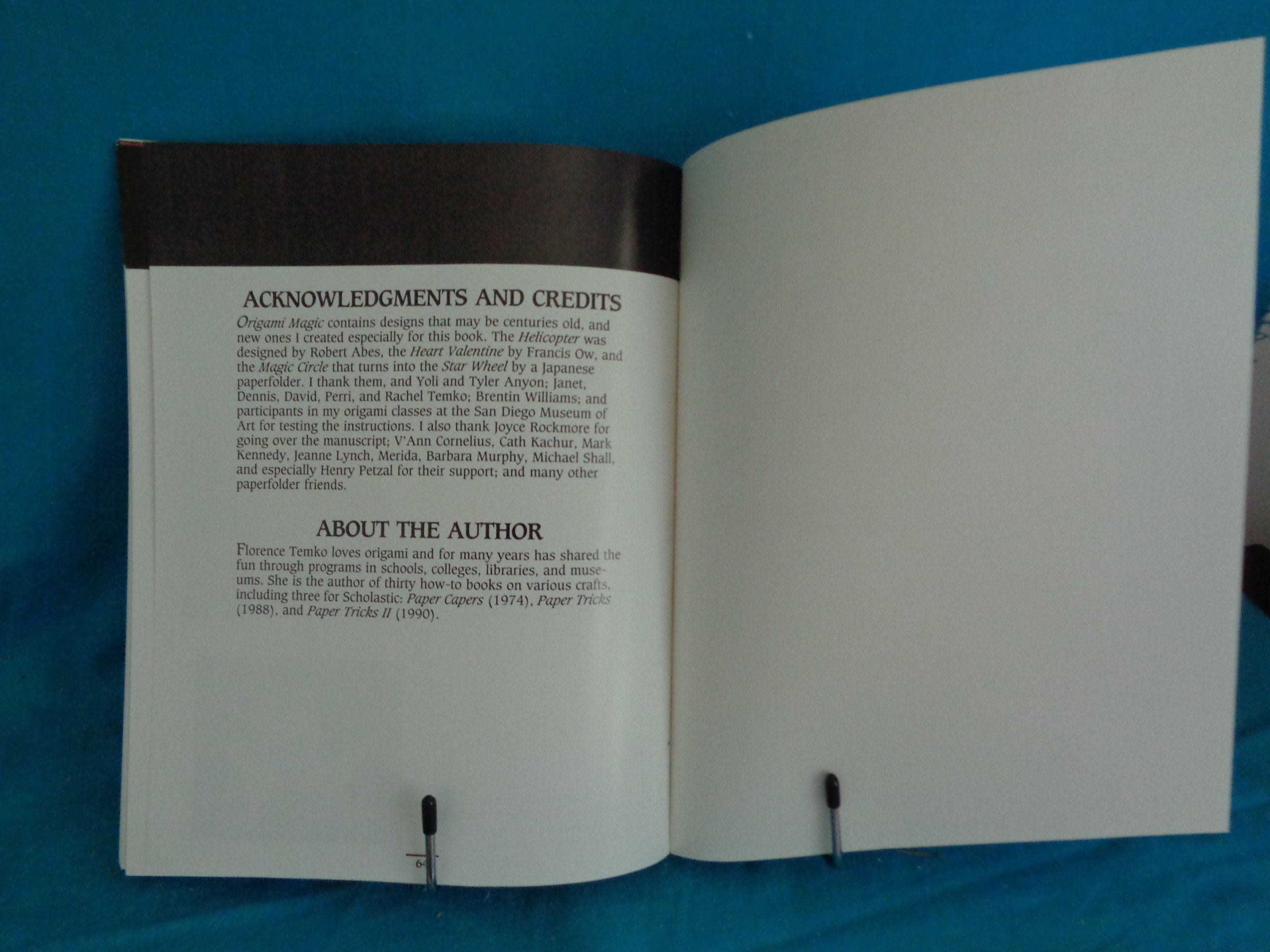 1993 Origami Magic book and origami paper by Florence Temko | Etsy