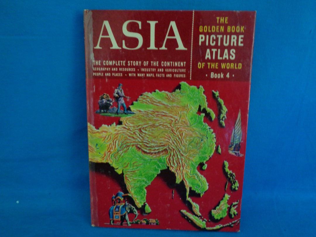 1960 Asia the Golden Book Picture Atlas of the World Book 4 - Etsy