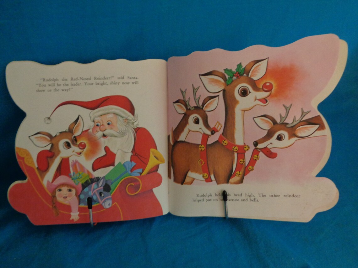 1994 Rudolph the Red-nosed Reindeer a Golden Super Shape Book - Etsy