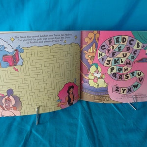Vintage 1996 Disney's Aladdin Magical Puzzles and Mazes Book Unused - Etsy