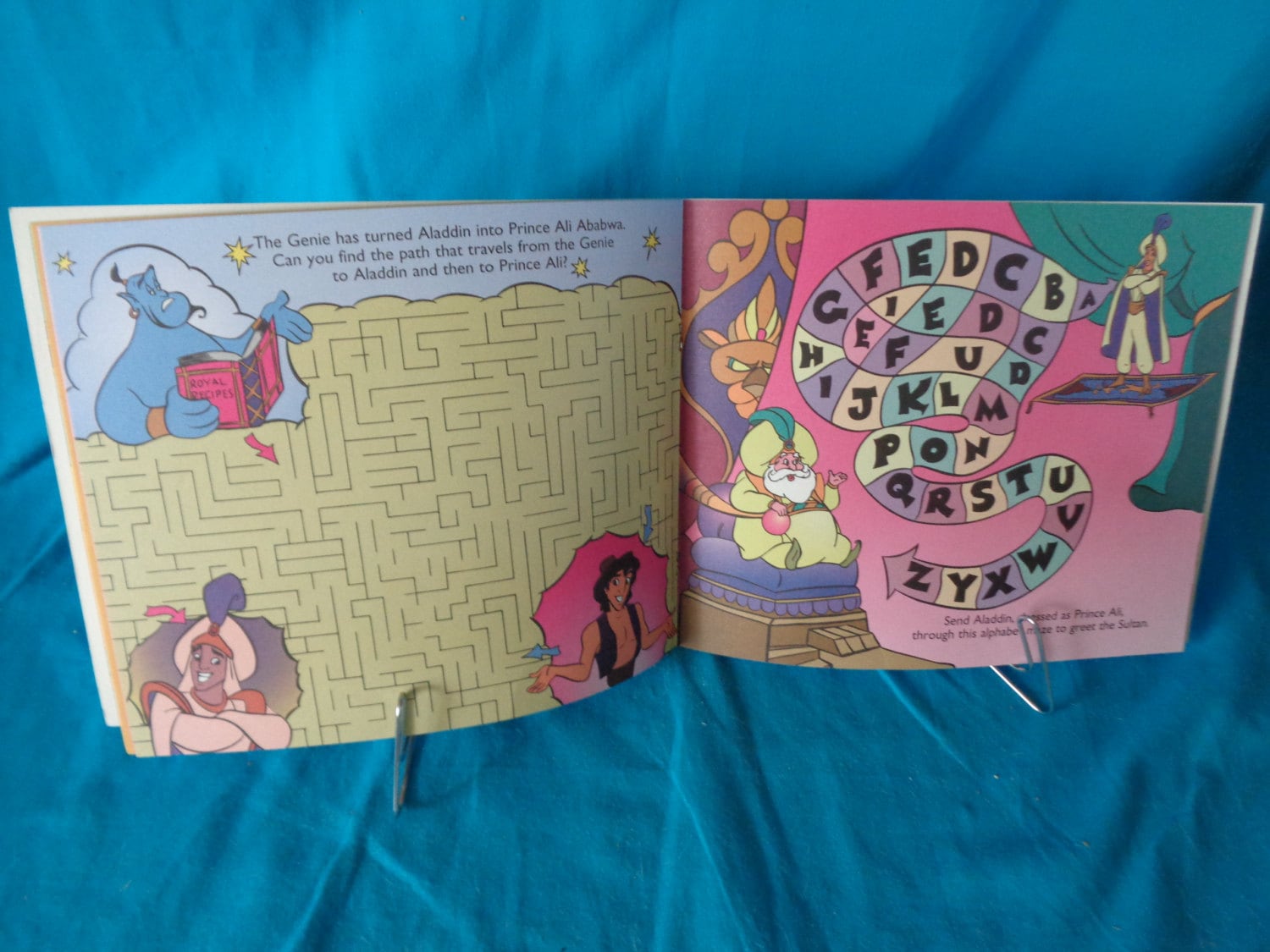 Vintage 1996 Disney's Aladdin Magical Puzzles and Mazes Book Unused - Etsy