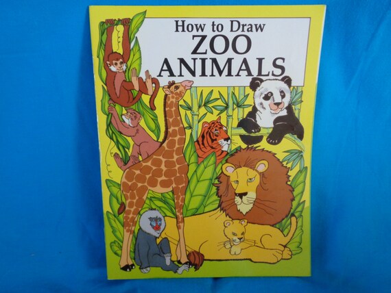 Vintage How to Draw Zoo Animals Book by Jocelyn Schrelber | Etsy