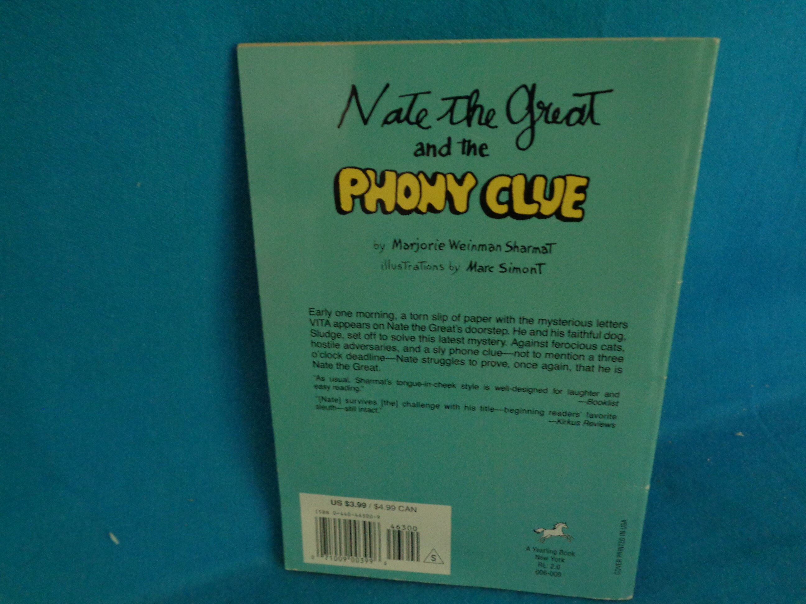 1985 Nate the Great and the Phony Clue book by Marjorie Weinman Sharmat ...
