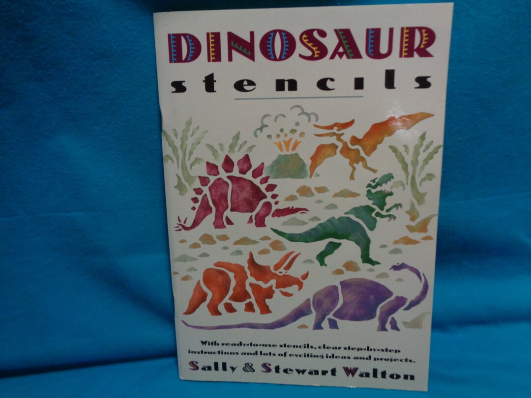 Vintage 1991 Dinosaur Stencils Book of Ready-to-use Stencils by Sally ...