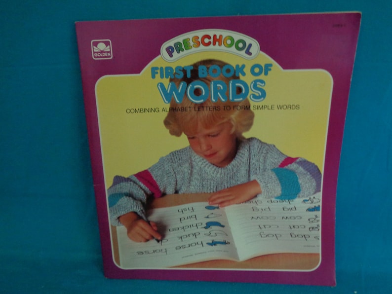 1987 Preschool First Book of Words: Practice in Combining Alphabet ...