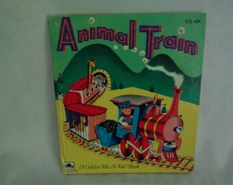 Animal Train Book - Etsy