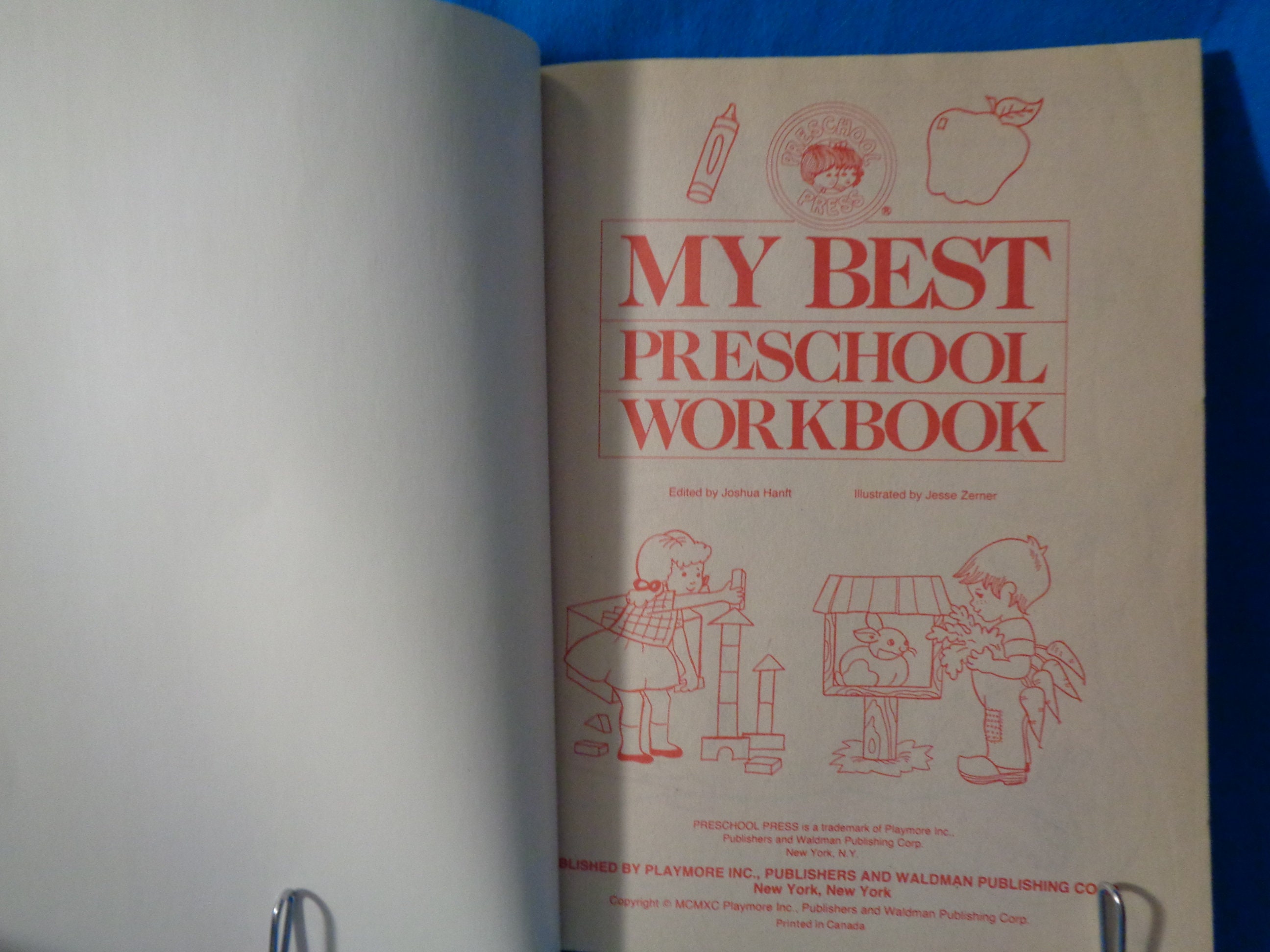 Vintage 1990 My Best Preschool Workbook by Preschool Press - Unused - Etsy