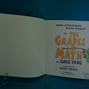 2001 the Grapes of Math Mind-stretching Math Riddles Book by Greg Tang ...