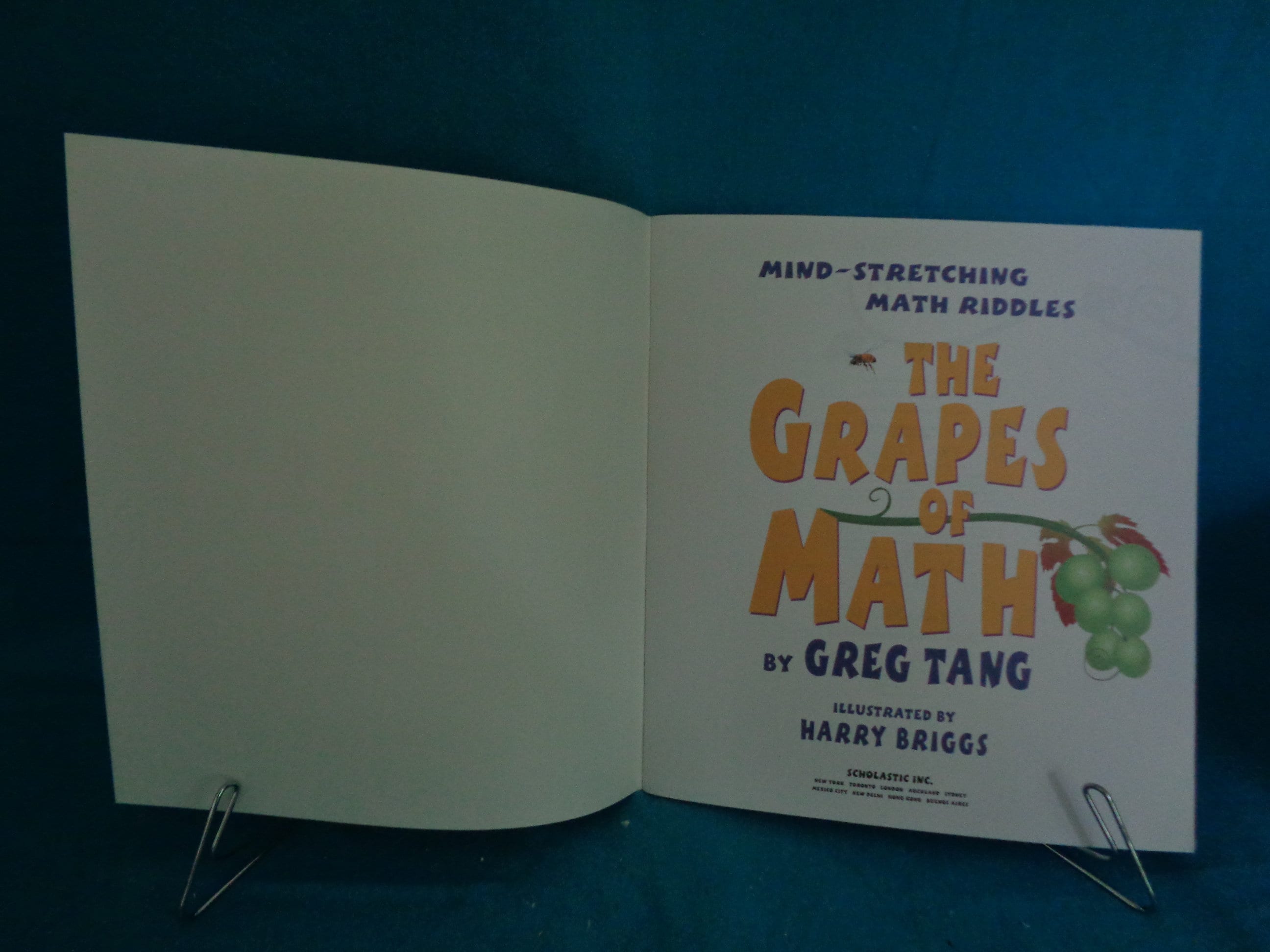 2001 the Grapes of Math Mind-stretching Math Riddles Book by Greg Tang ...