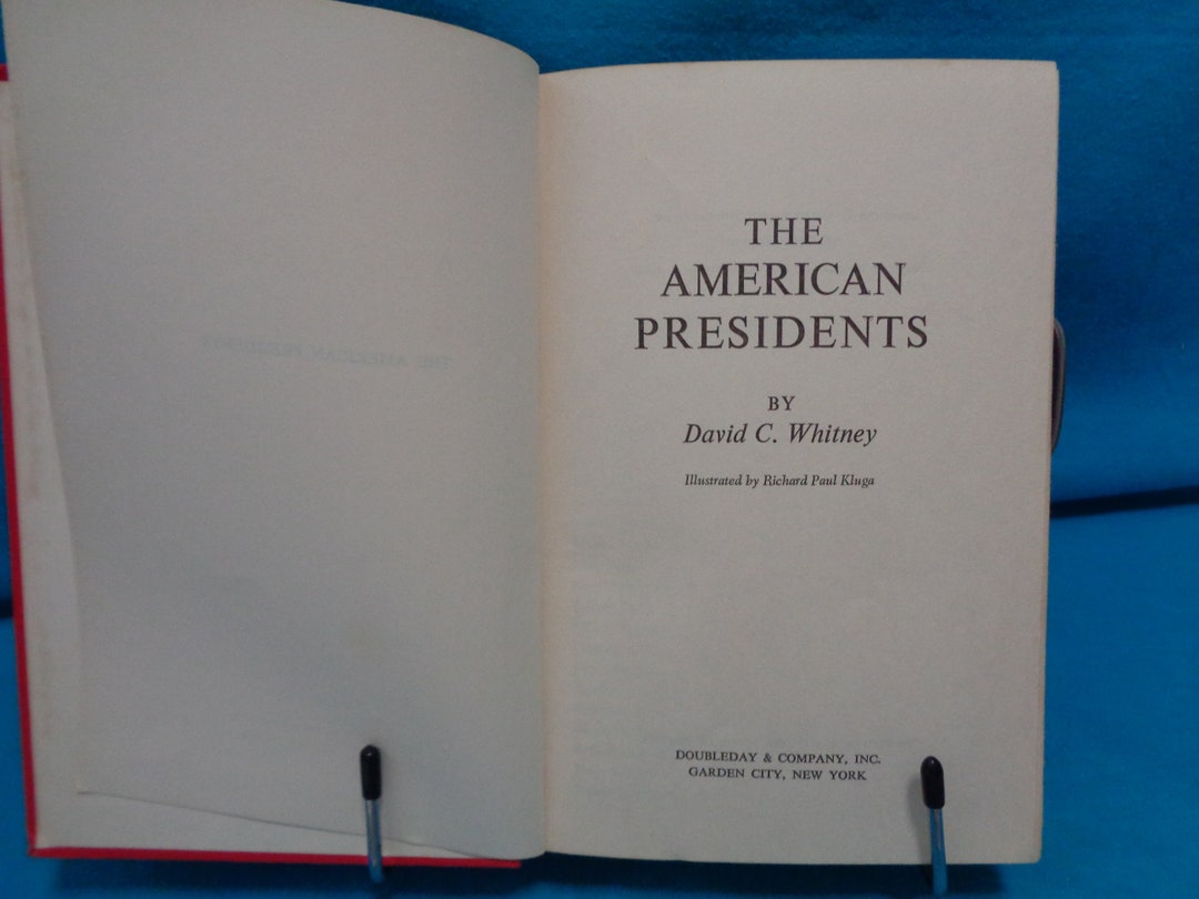 Vintage 1967 the American Presidents Book by David C. Whitney - Etsy