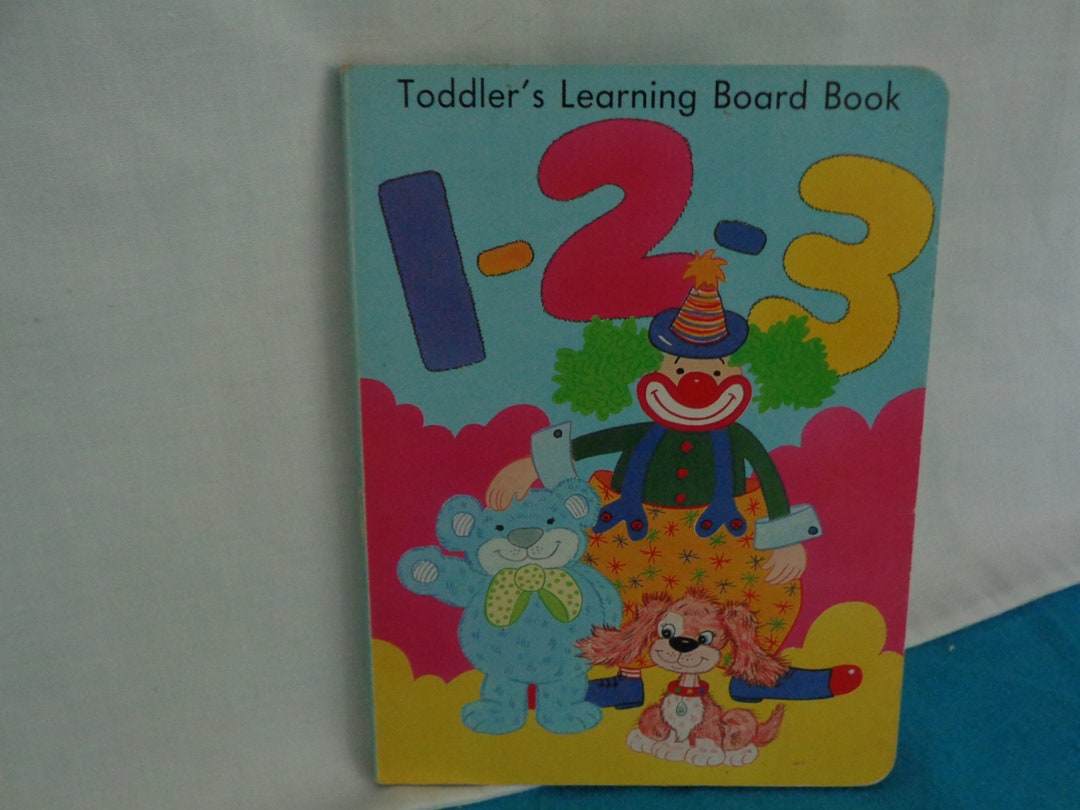 Vintage 1-2-3 Toddler's Learning Board Book - Etsy