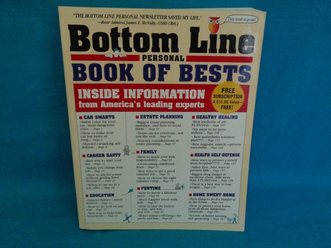 1997 Bottom Line Personal Book of Bests Inside Information From America ...