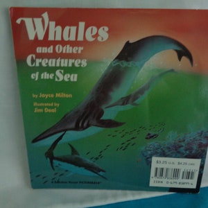 1993 Whales and Other Creatures of the Sea Book by Joyce Milton - Etsy