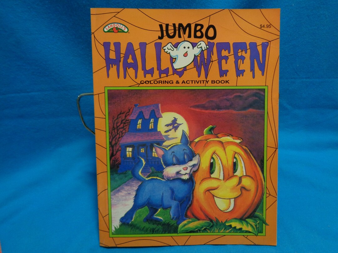 1995 Jumbo Halloween Coloring & Activity Book - Unused - Etsy