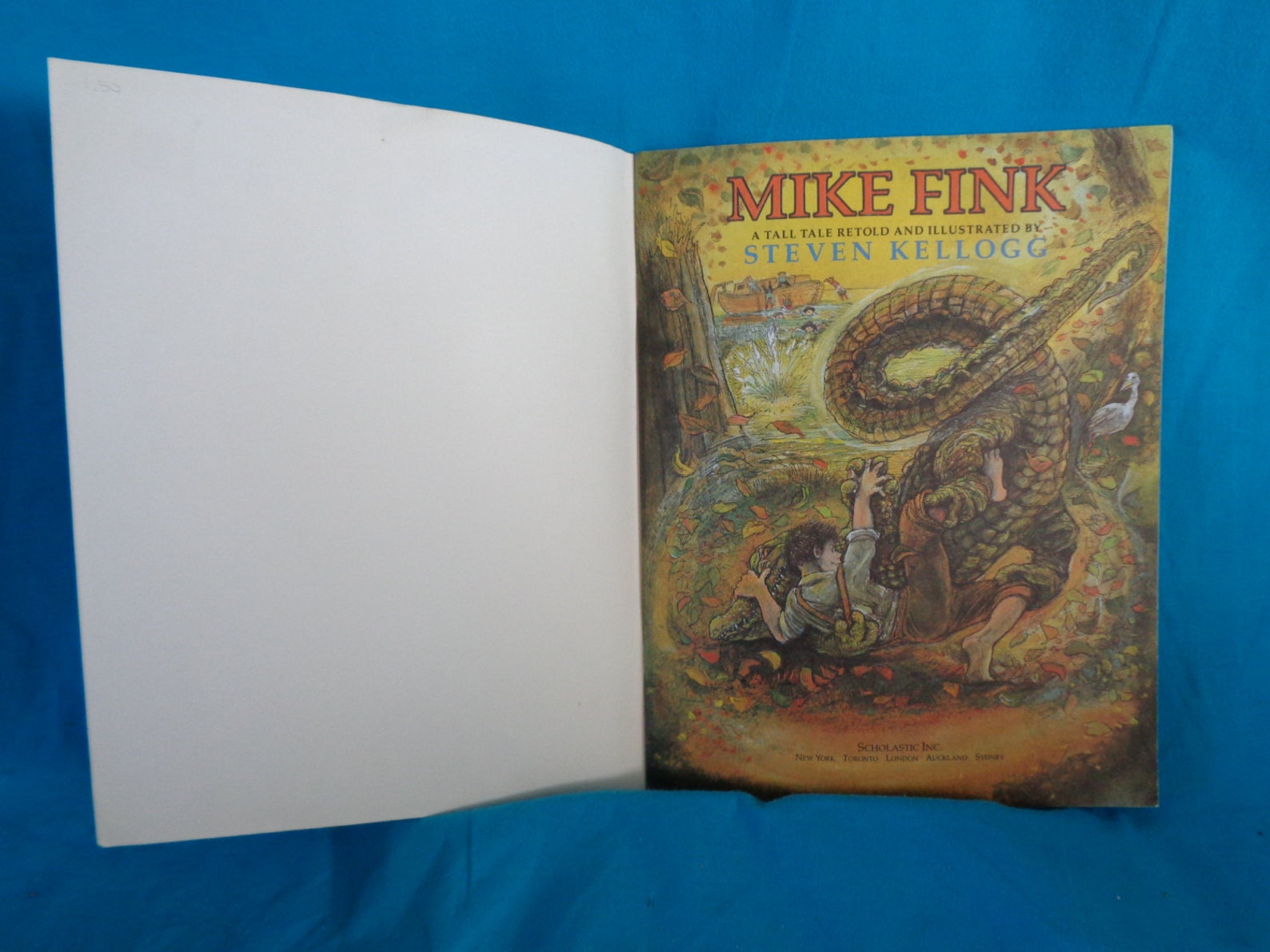 Vintage 1993 Mike Fink A Tall Tale Retold and Illustrated by Seven ...