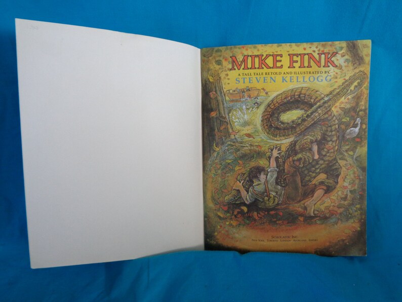 Vintage 1993 Mike Fink A Tall Tale Retold and Illustrated by Seven ...