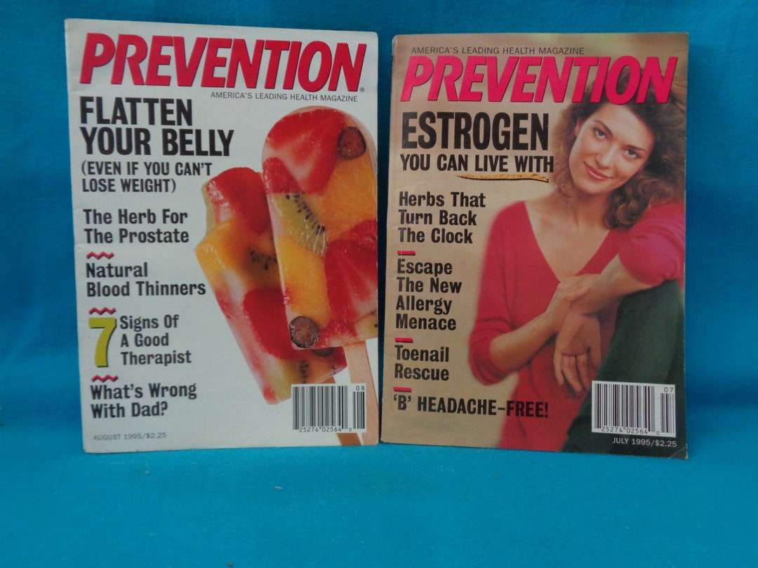 Vintage 1995 Prevention Health Magazines Set of 2: July and August ...