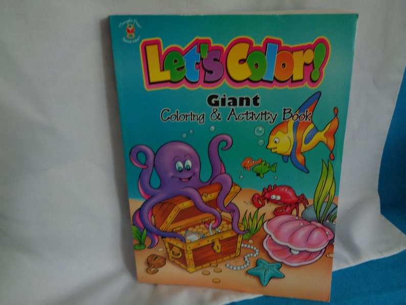 1998 Let's Color! Giant Coloring & Activity Book - Unused - Etsy