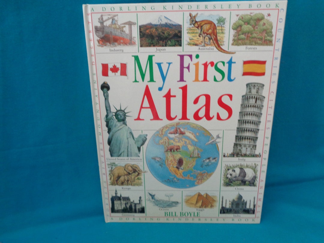 Vintage 1994 My First Atlas Book by Bill Boyle - Etsy
