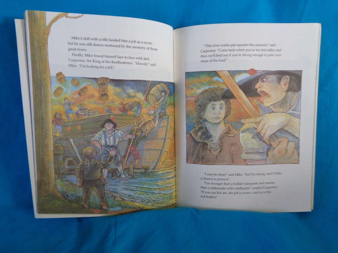Vintage 1993 Mike Fink A Tall Tale Retold and Illustrated by Seven ...