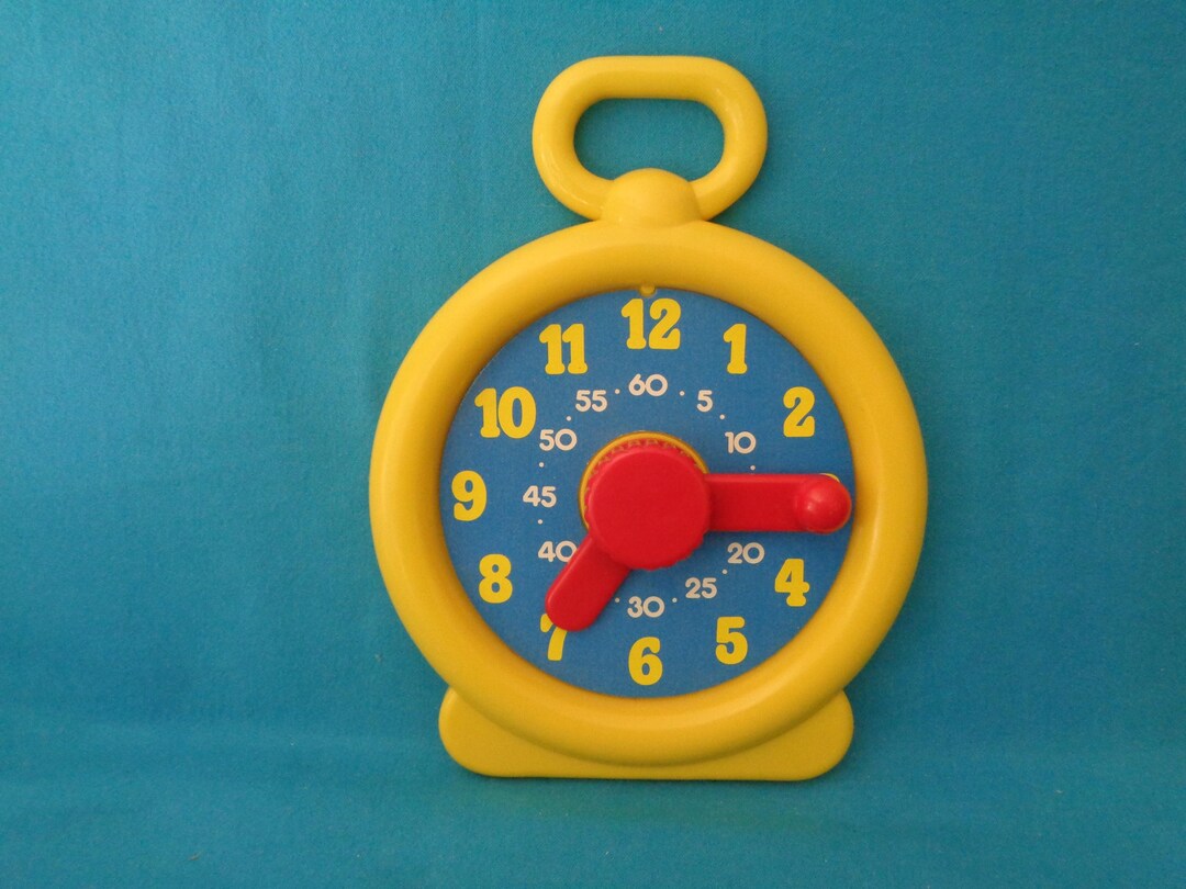 Vintage Fun Time Teach Time Clock Toy - Etsy