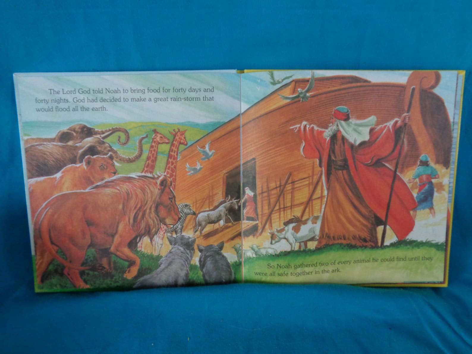 Vintage 1993 Great Bible Stories Noah and the Ark Book Adapted by ...