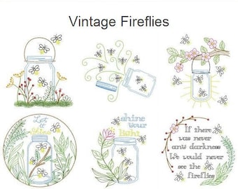 Firefly Embroidery | Etsy