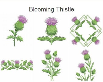 Thistle embroidery | Etsy