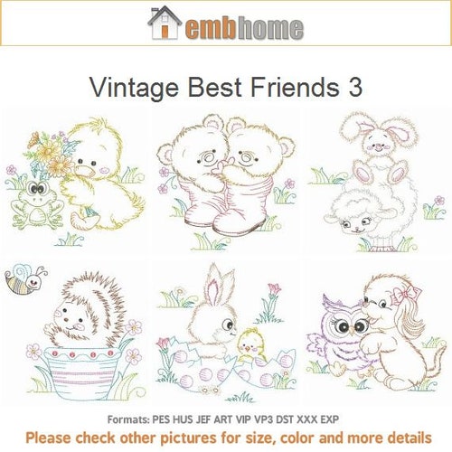 Vintage Child Machine Embroidery Designs Pack Instant Download - Etsy