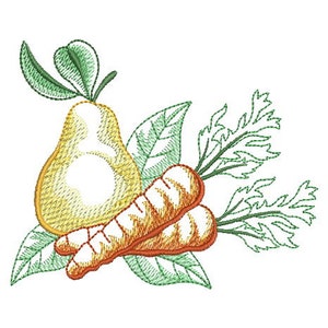 Fruit and Veggie Machine Embroidery Designs Pack Instant Download 4x4 ...