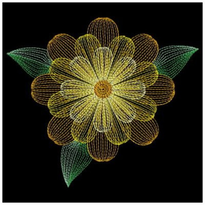 Rippled Blooming Garden Machine Embroidery Designs Pack - Etsy