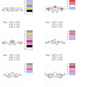 Heirloom Ribbon Borders Floral Flowers Bug Machine Embroidery Designs ...