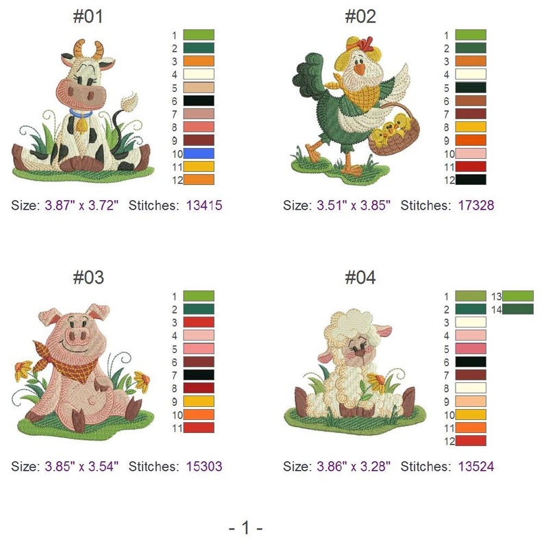 Country Farm Friends Machine Embroidery Designs Instant - Etsy