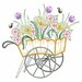 Vintage Floral Cart Machine Embroidery Designs Pack Instant - Etsy