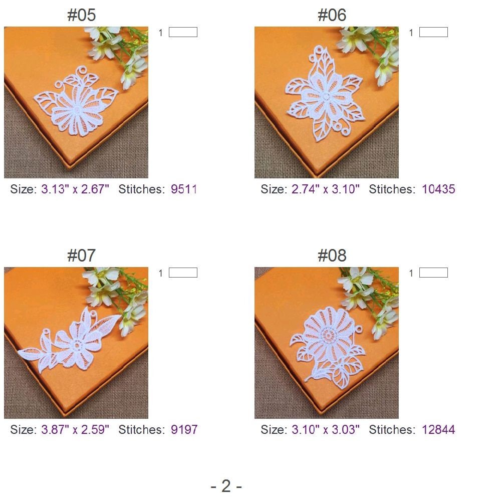 FSL Flowers Free Standing Lace Machine Embroidery Designs Instant ...